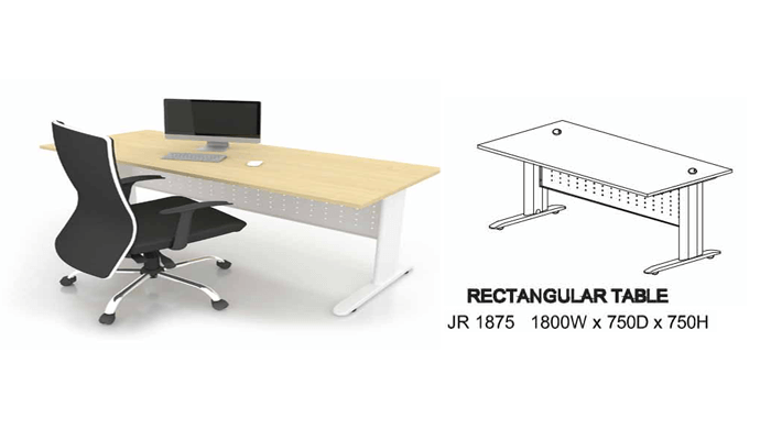 J Series Rectangular Work Table c/w J Cantilever Leg - Superior Office ...
