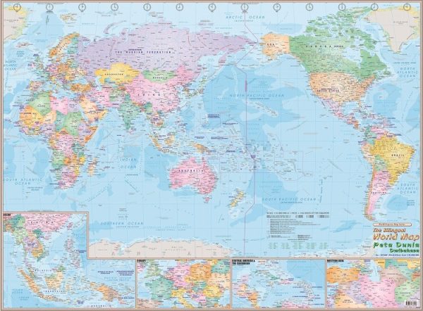 Bilingual World Map - Superior Office Solutions