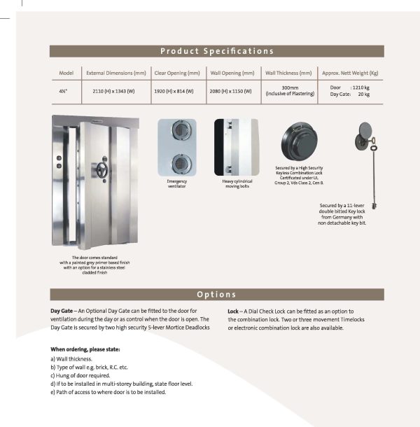 Chubbsafe 4 1/2″ Vault Door - Superior Office Solutions