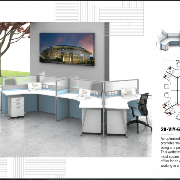 6-SR-6 (6 Seater Workstation) – Superior Office Solutions